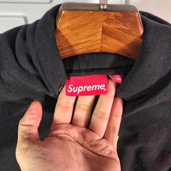 Supreme | Shirts | Supreme Black And Yellow Box Logo Hoodie | Poshmark